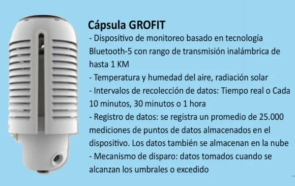 Cápsula Grofit BT estación meteorológica y sensor de suelo | SOLEN ...